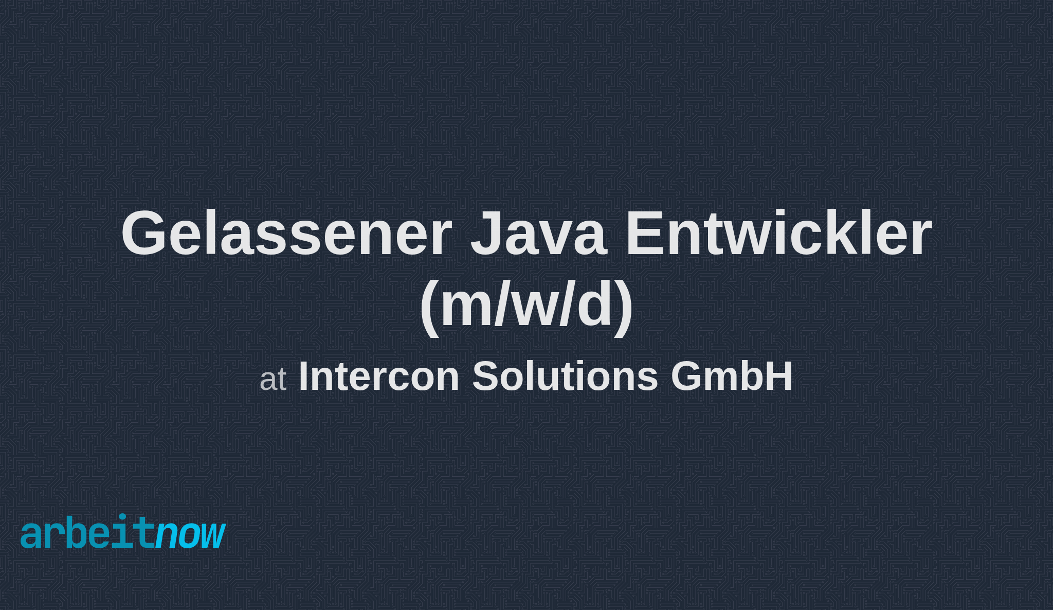 Gelassener Java Entwickler (m/w/d) job at Intercon Solutions GmbH in Hennef